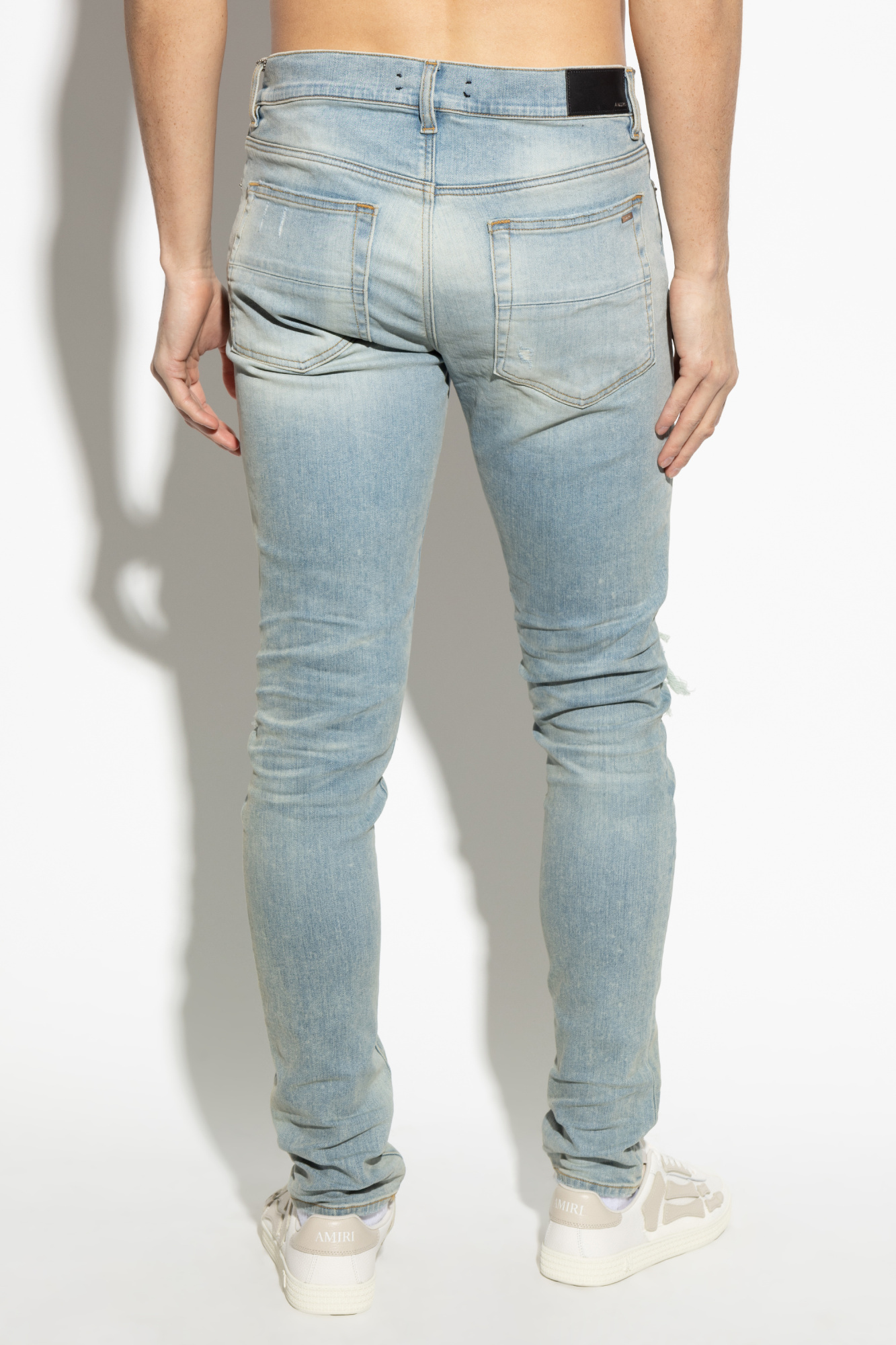 Amiri Belt-loop Jeans In Gray | ModeSens