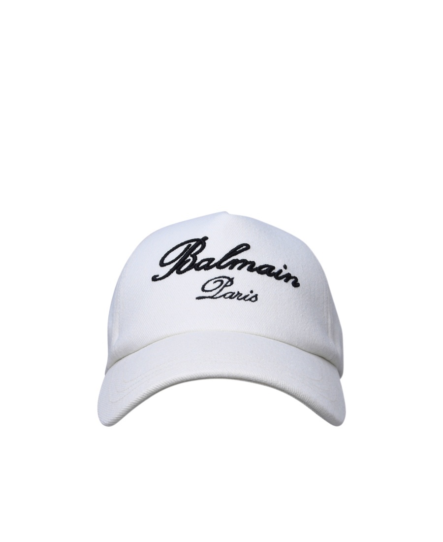Balmain Signature Logo-embroidered Cap In White | ModeSens