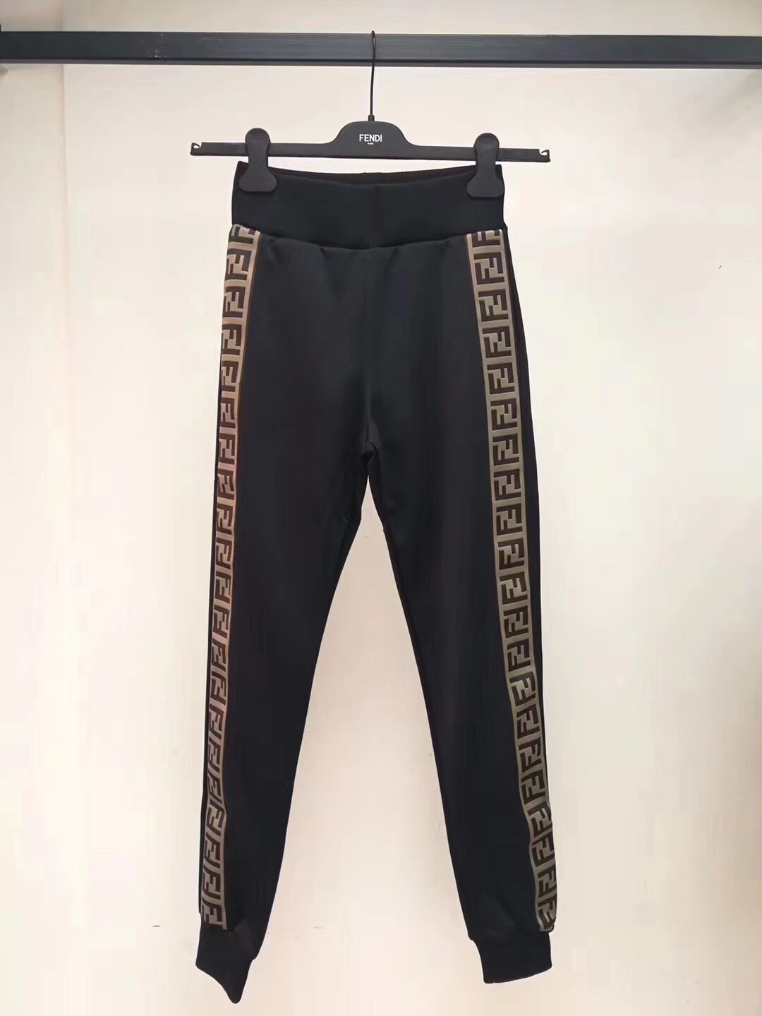 Fendi Logo Trim Track Pants In Black | ModeSens