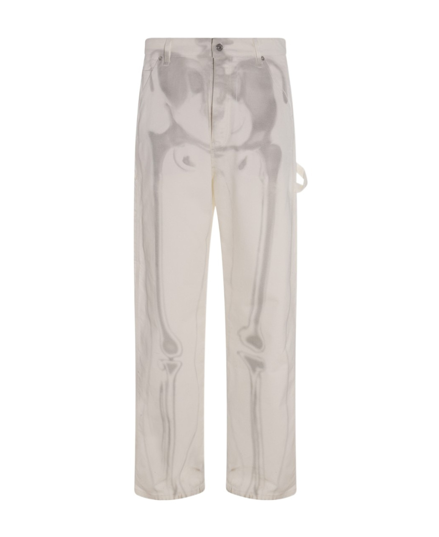 Off-white White Cotton Denim Scan Jeans | ModeSens