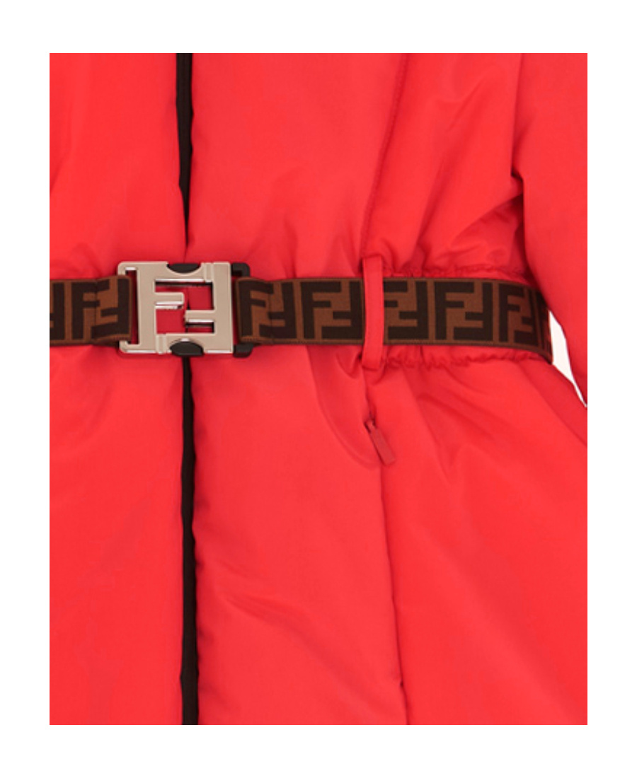 Fendi Monogram-print Padded Jacket In Red | ModeSens