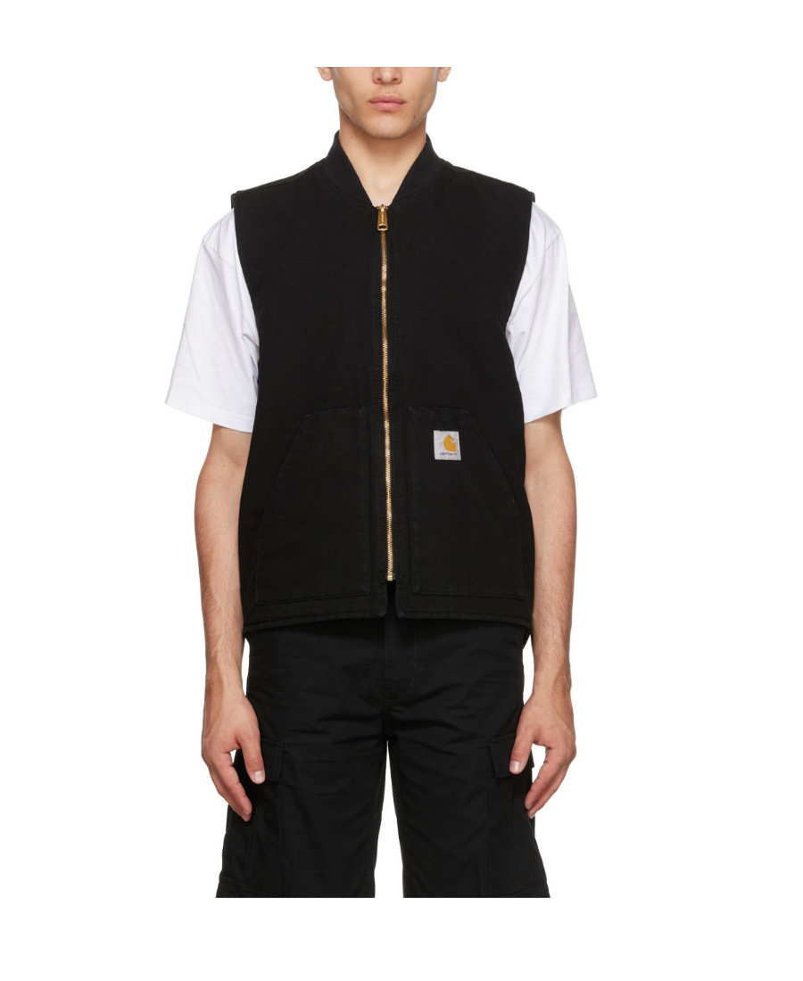 Carhartt Logo Filled Vest In Black | ModeSens