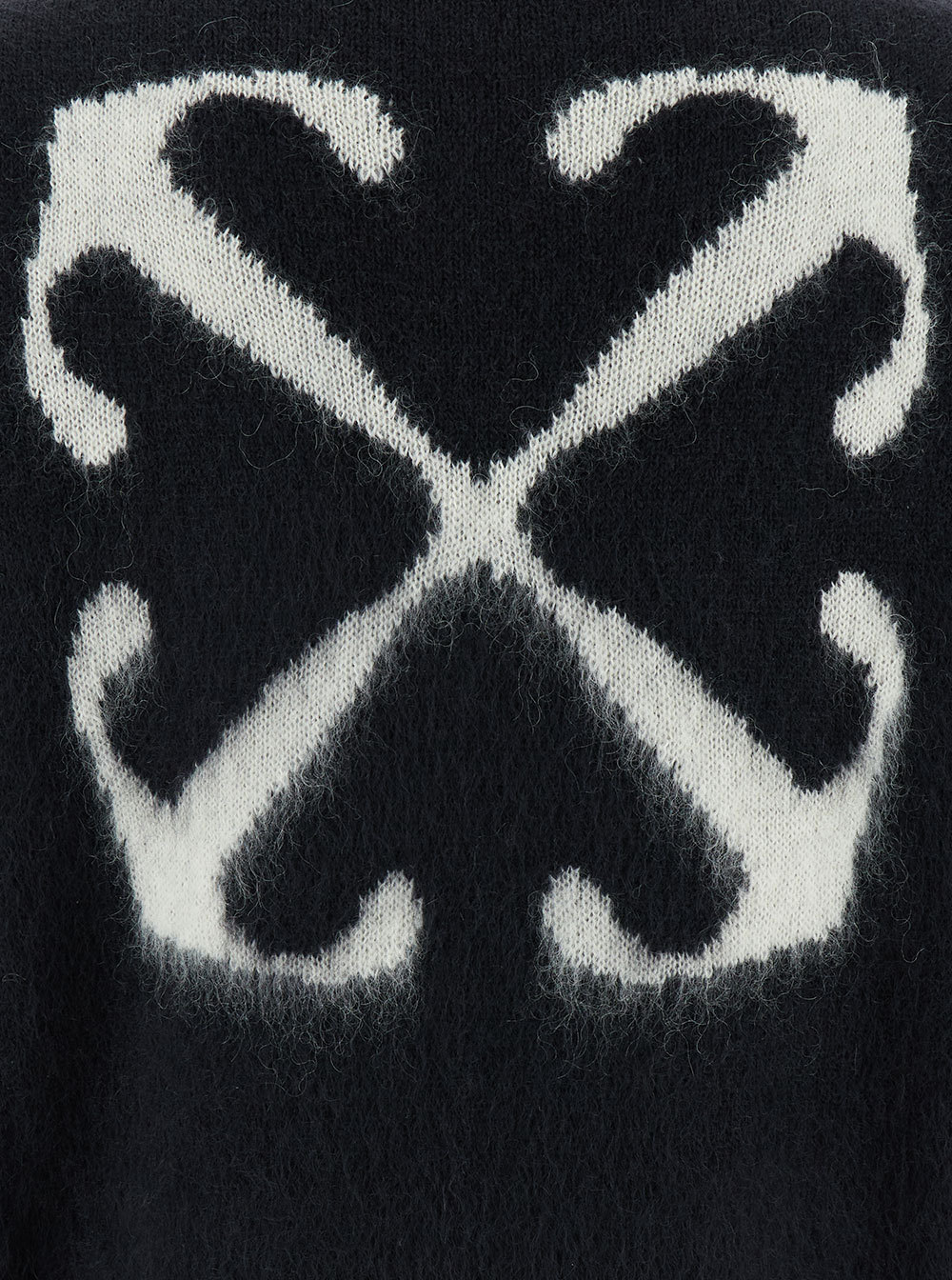 Off-white Men's Mohair Arrow Jumper Sweater In Black | ModeSens
