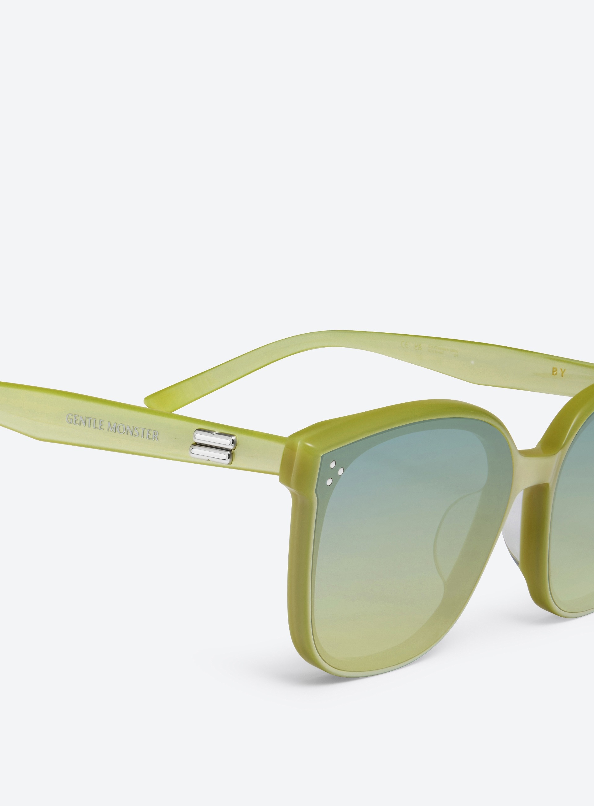 Gentle Monster Logo Sunglasses In Gray | ModeSens