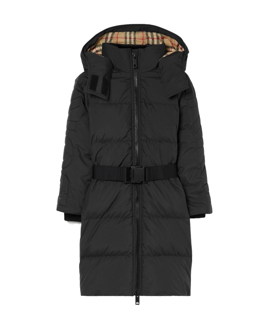 Burberry Belted Quilted Padded Coat In Black | ModeSens