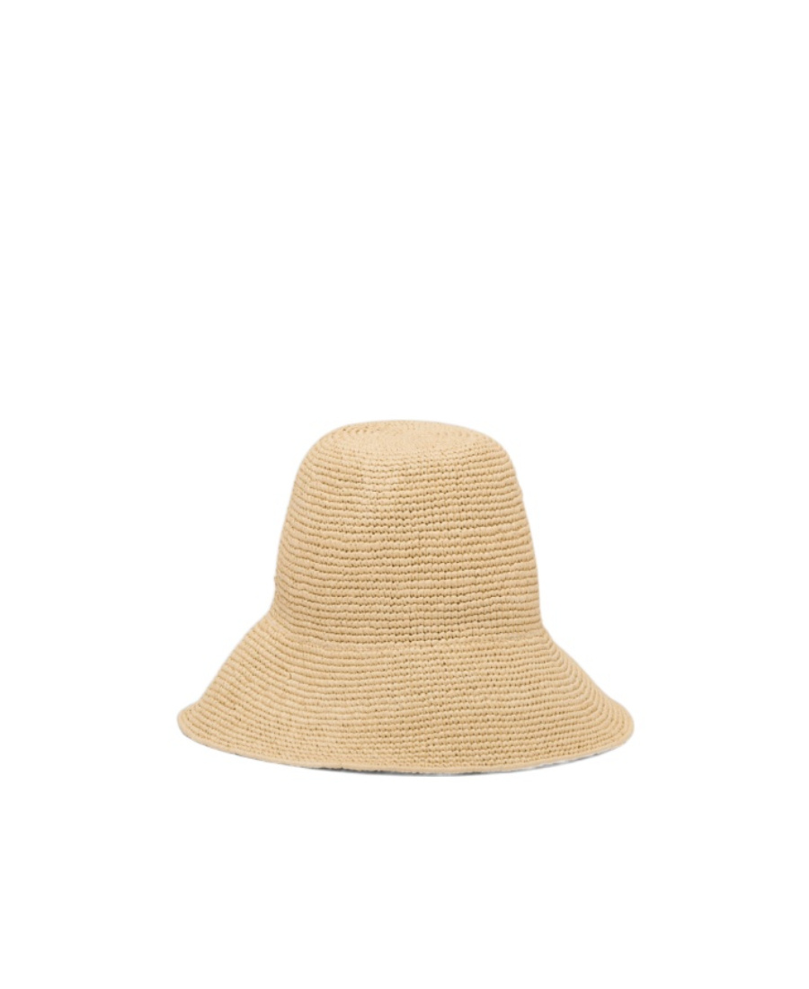 Prada Raffia Hat In Nude | ModeSens