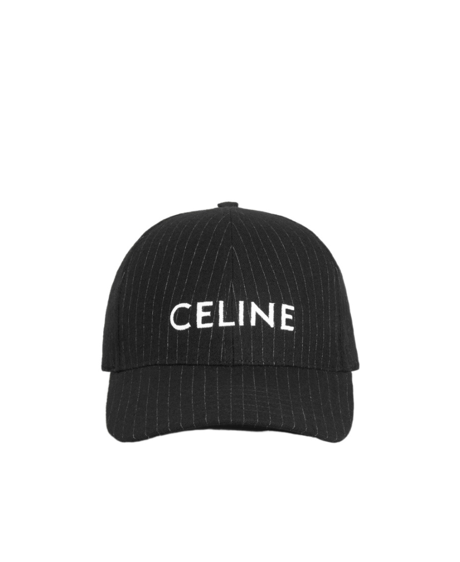 Celine Logo Baseball Cap In Black | ModeSens