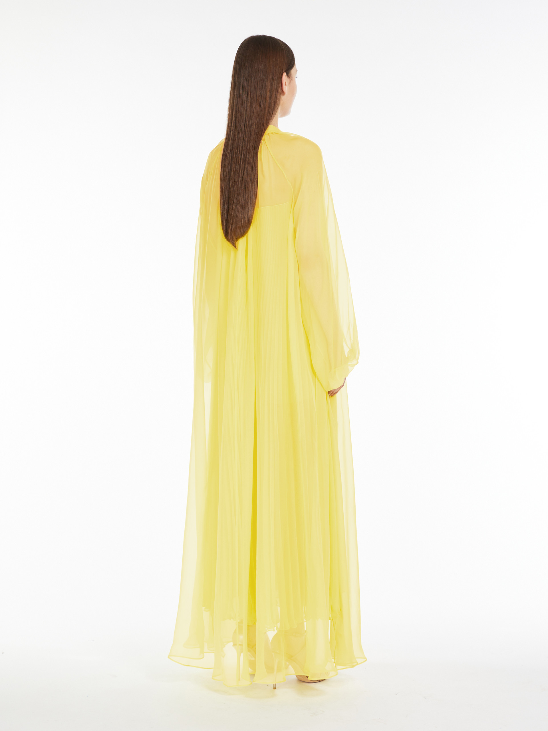 Max Mara Medicea Silk Chiffon Duster Coat In Yellow | ModeSens