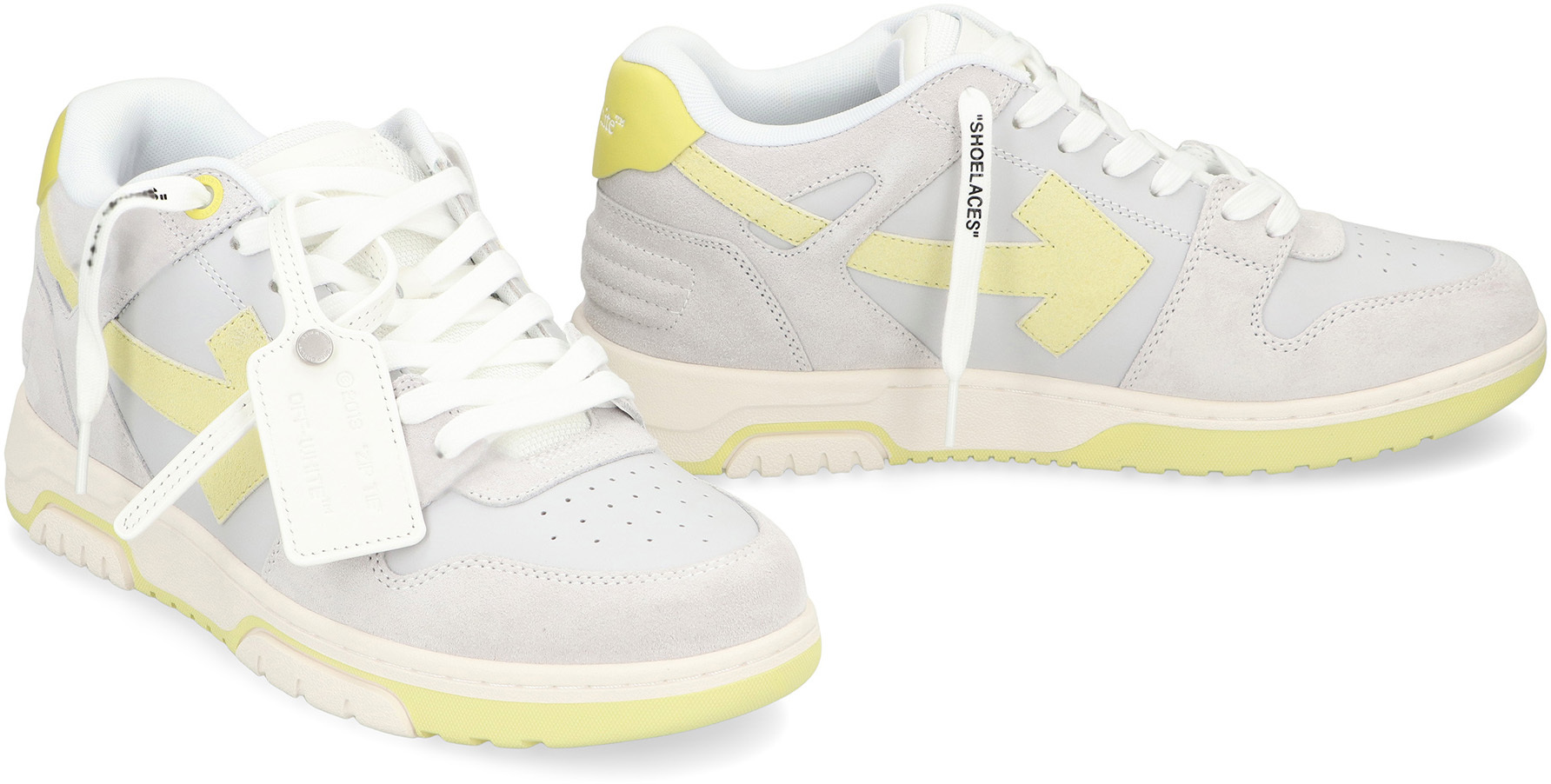 Off-white Out Of Office Suede Sneakers For Men In Gray | ModeSens