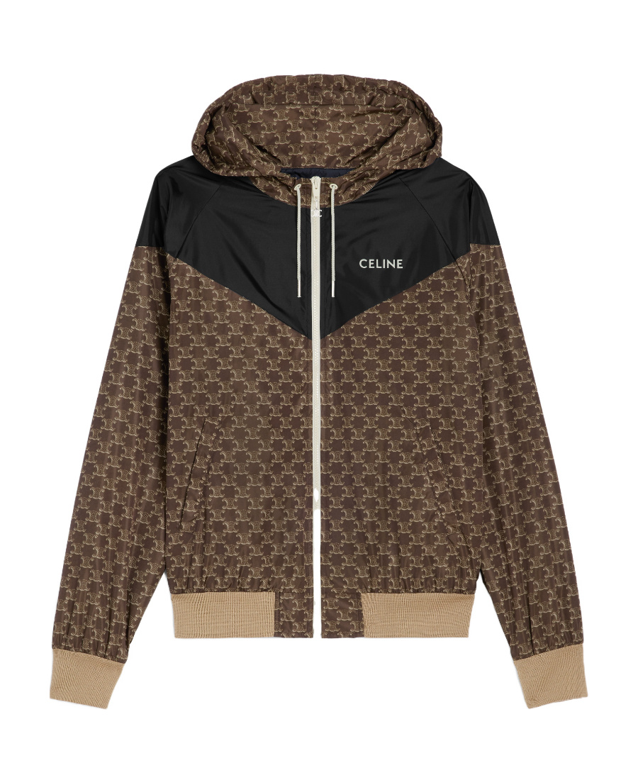 Celine Logo Casual Jacket In Brown | ModeSens