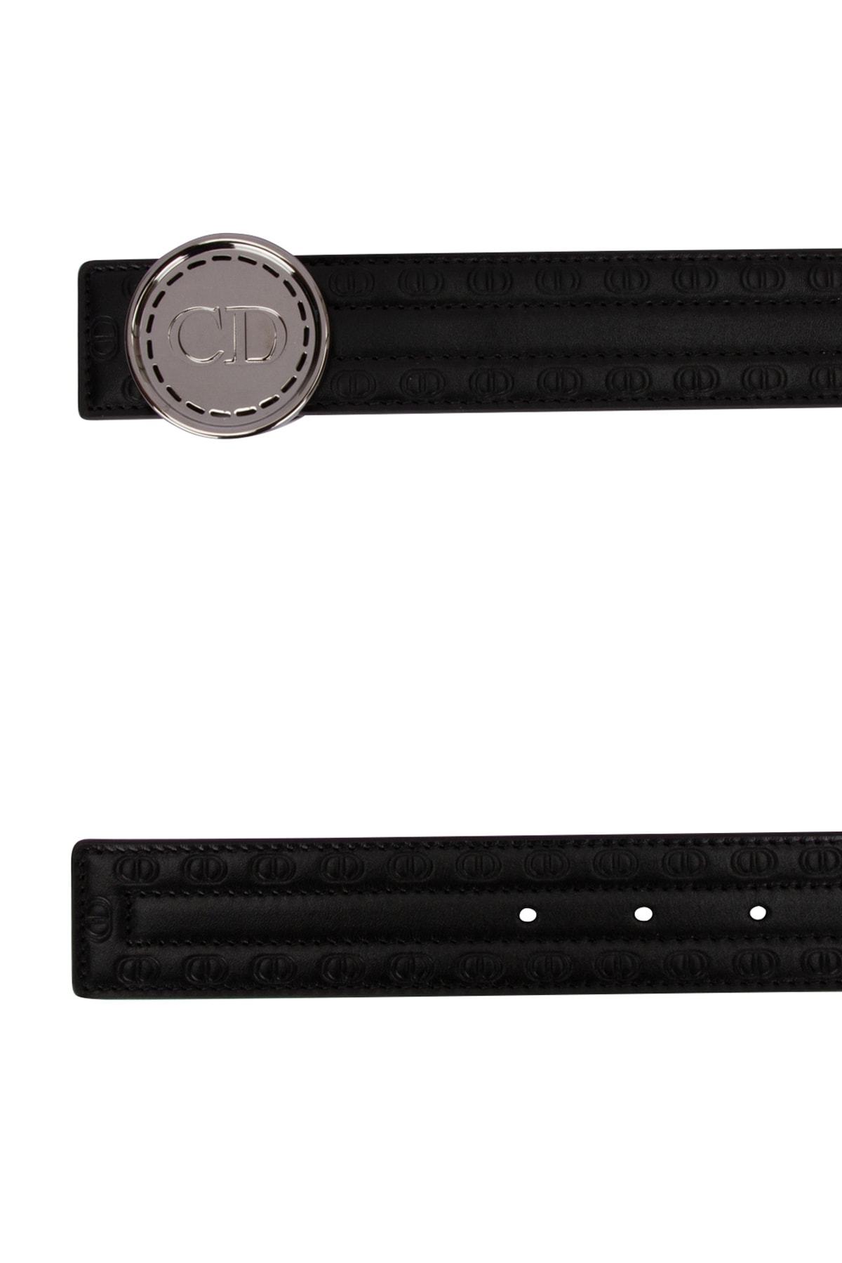Dior Homme Logo Plaque Buckle Belt In Black | ModeSens