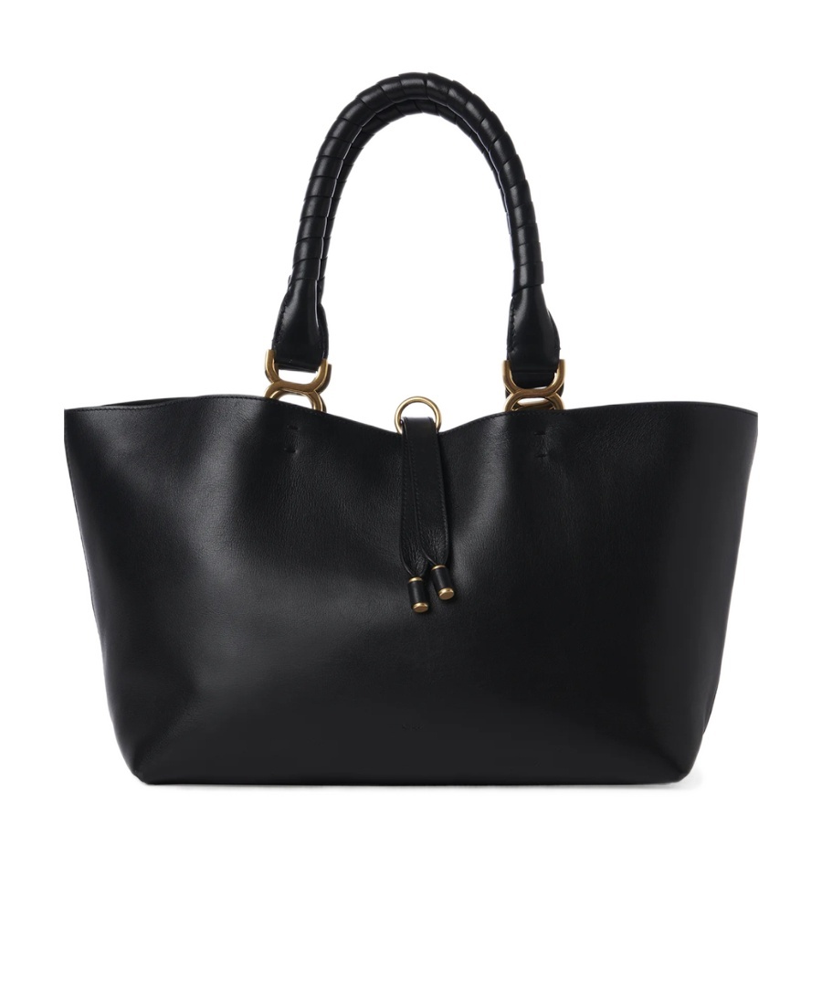 Chloé Rolled-handles Leather Tote Bag In Black | ModeSens