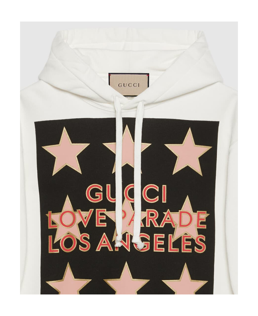 Gucci Love Parade-print Hoodie In White | ModeSens