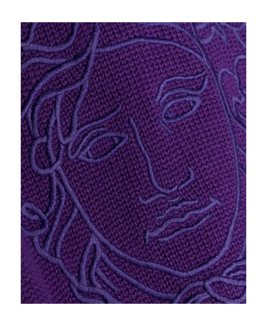 Versace Medusa Head Motif-embroidered Jumper In Blue | ModeSens