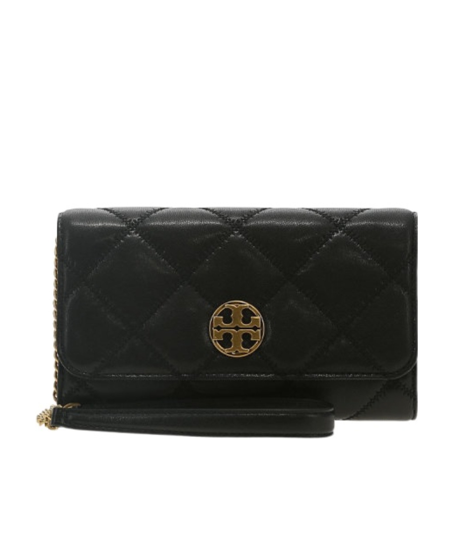 Tory Burch Diamond Pattern Flip Shoulder Bag In Black | ModeSens