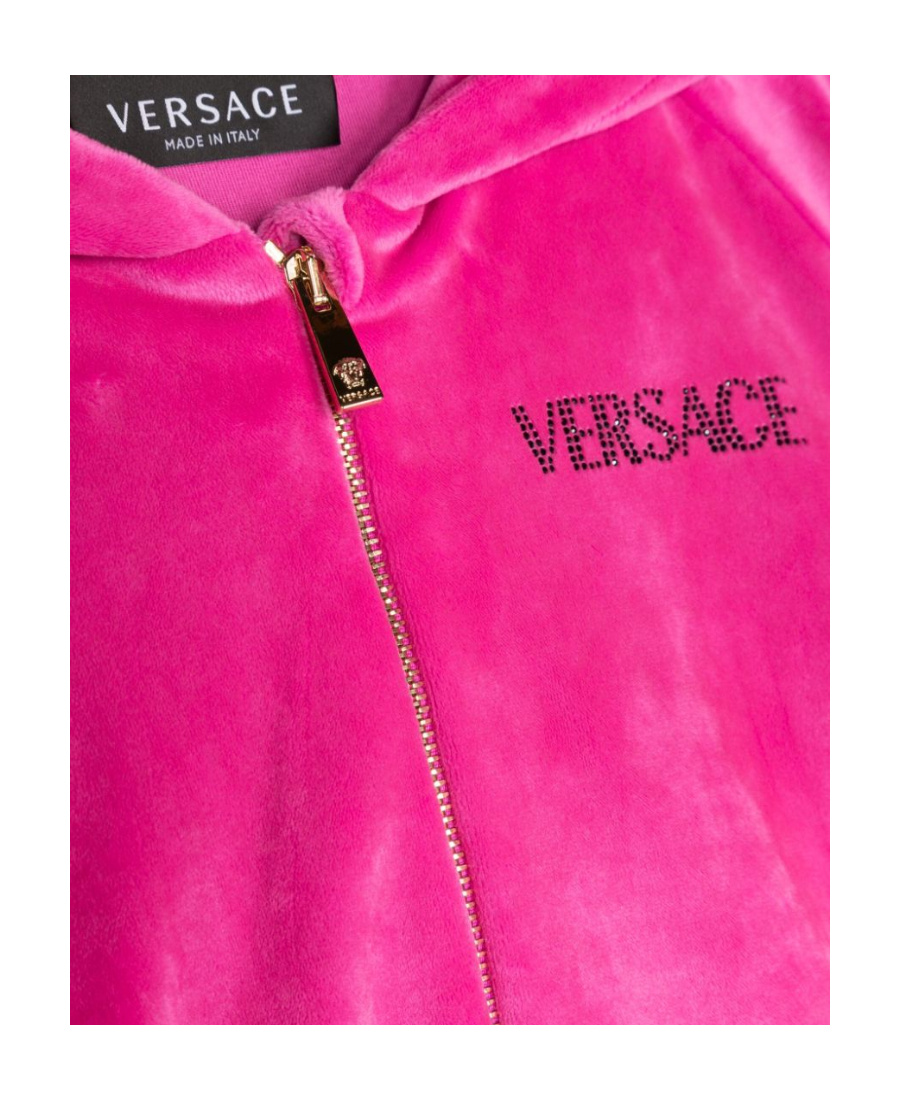Versace Kids Medusa Head Logo-embellished Zip-up Hoodie In Pink | ModeSens