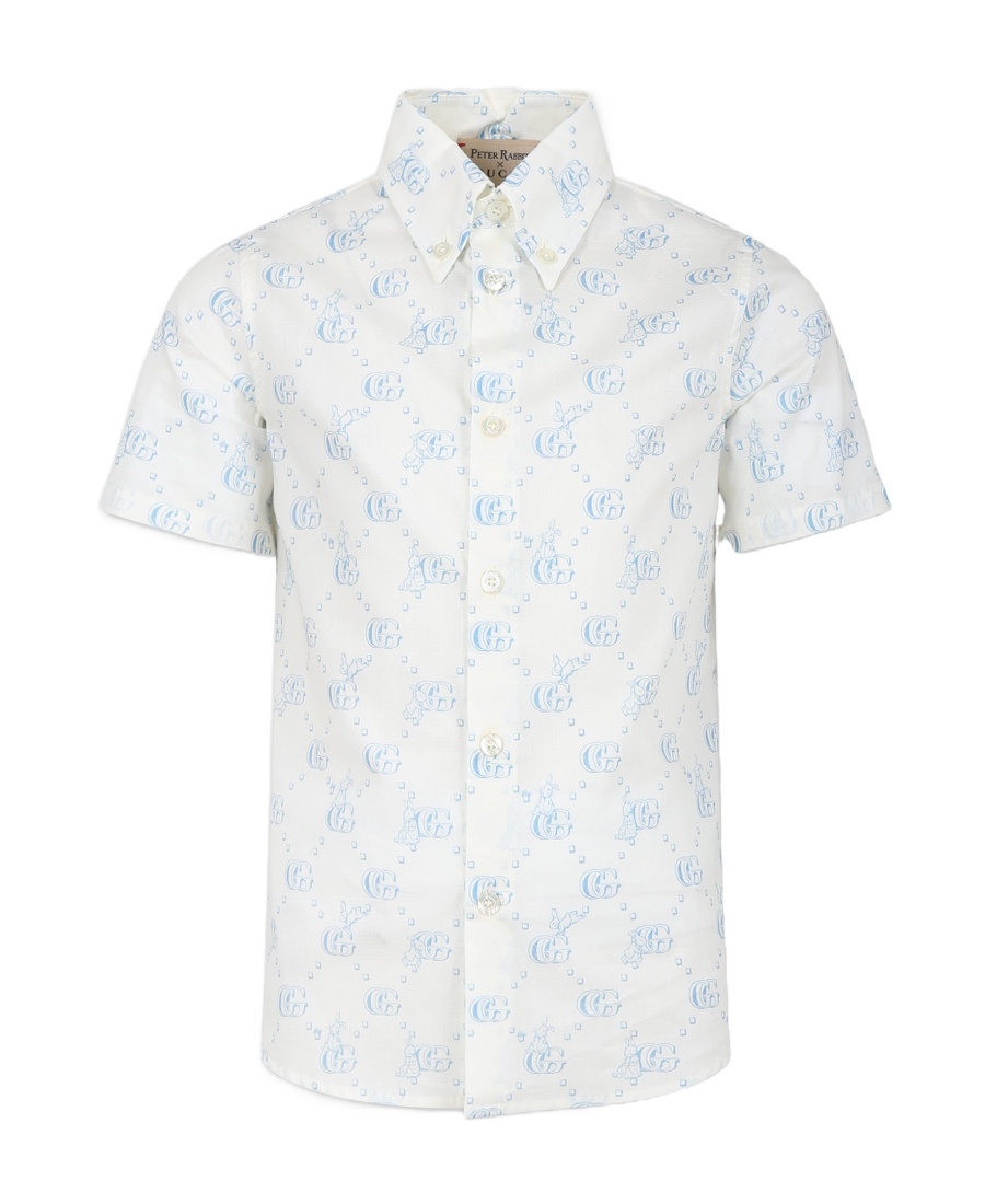 Gucci X Peter Rabbit Cotton Shirt In White | ModeSens