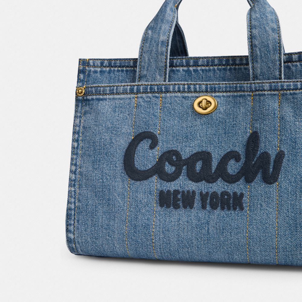 Coach Logo-embroidered Tote Bag In Blue | ModeSens