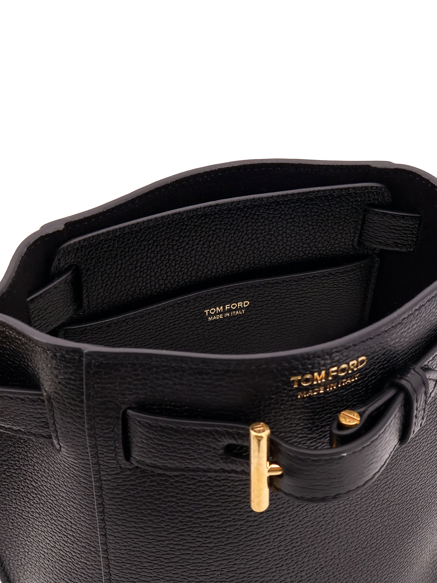 Tom Ford Mini Audrey Leather Bucket Bag In Black | ModeSens
