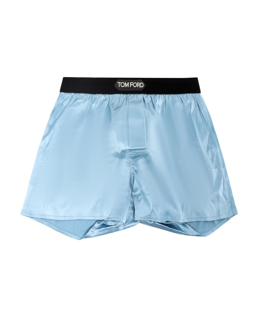 Tom Ford Velvet-trimmed Stretch-silk Satin Boxer Briefs In Green | ModeSens