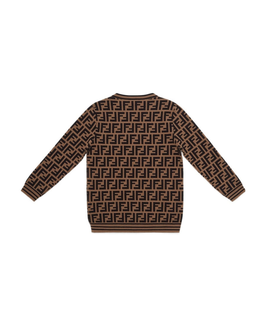 Fendi Ff-pattern Logo-embroidered Jumper In Black | ModeSens