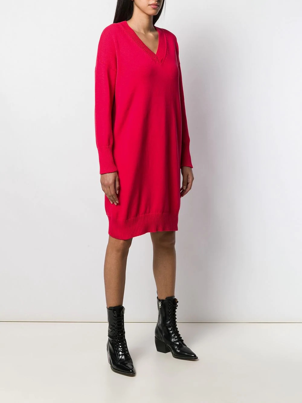 Kenzo Logo Knitted Dress In Red | ModeSens