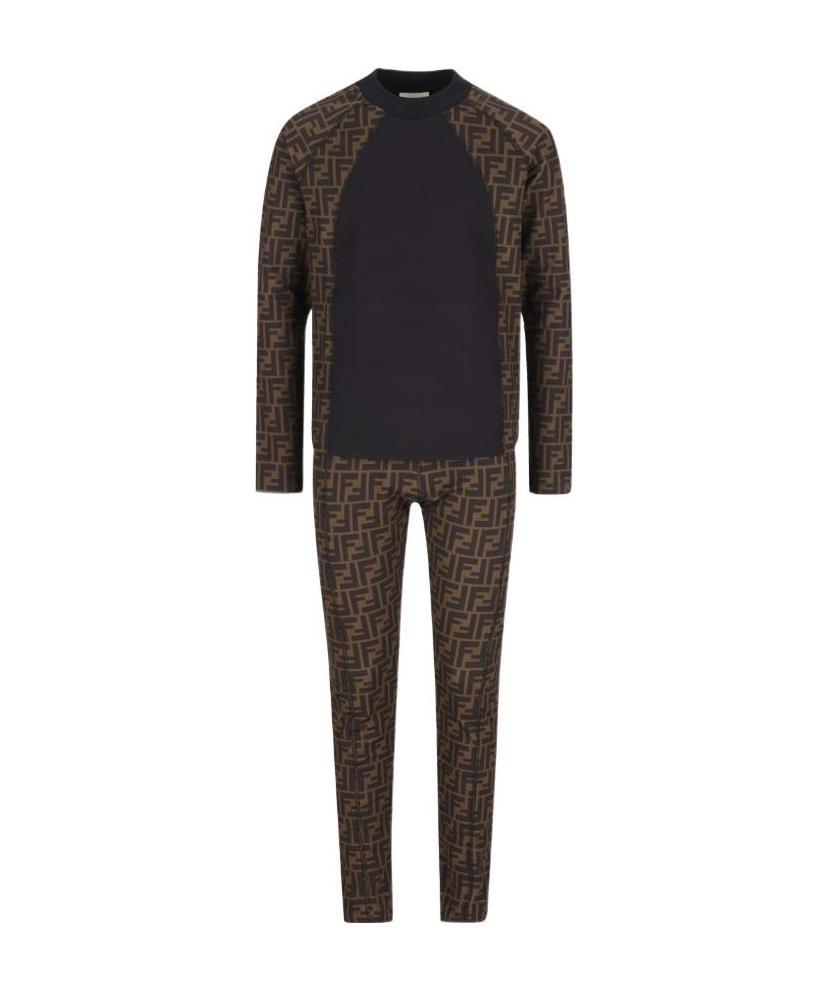 Fendi Ff-logo Two-piece Tracksuit Set In Black | ModeSens