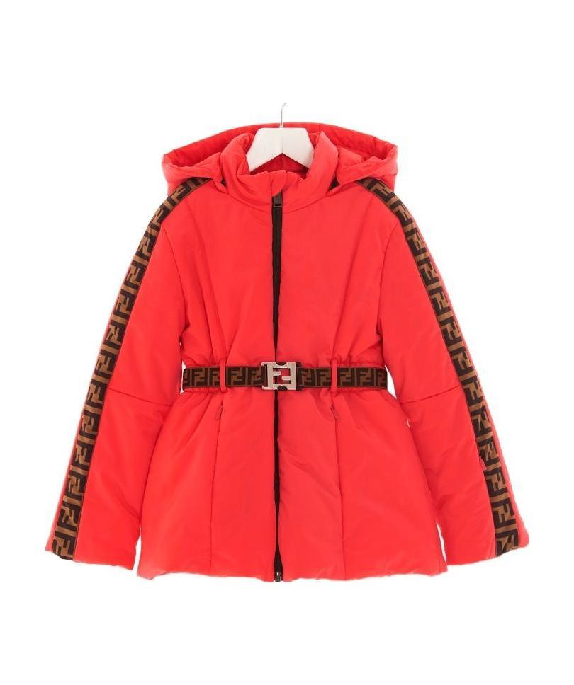 Fendi Monogram-print Padded Jacket In Red | ModeSens