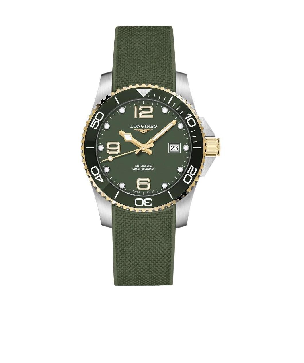 Longines Logo Watch In Green | ModeSens