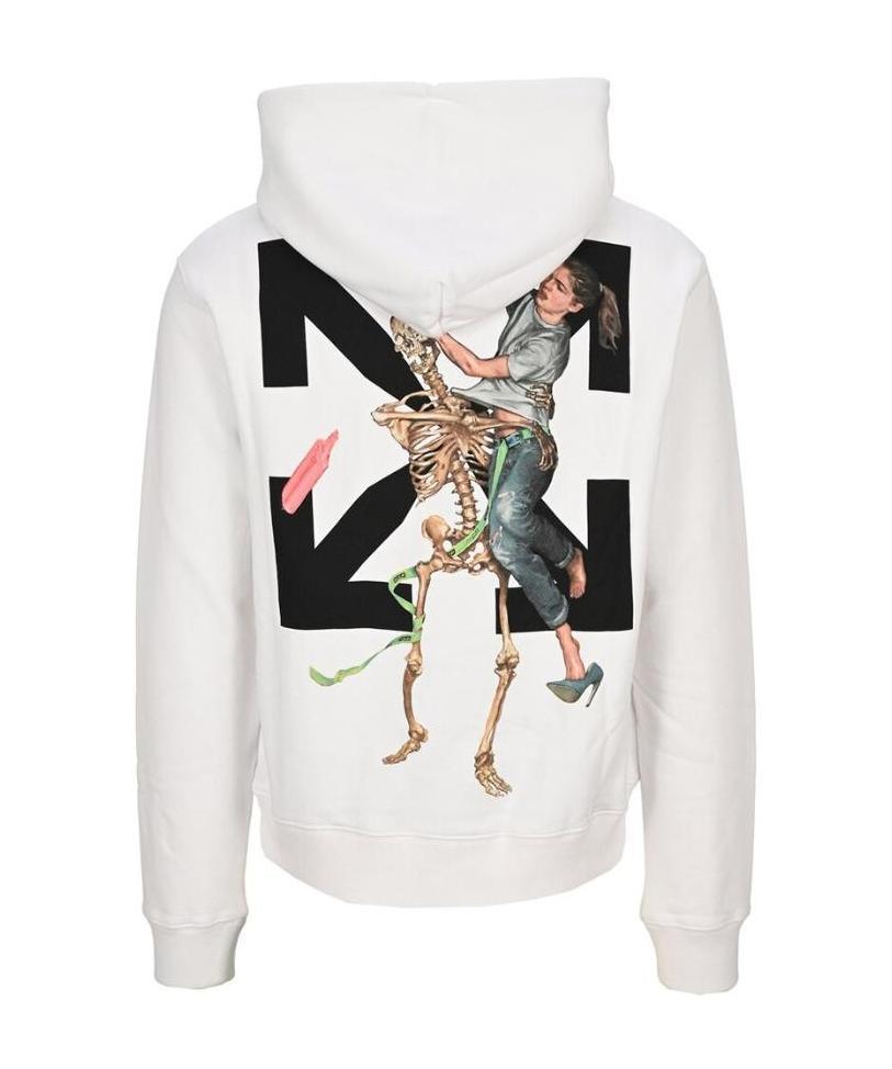 Off-white Pascal Skeleton Painting Hoodie In White | ModeSens