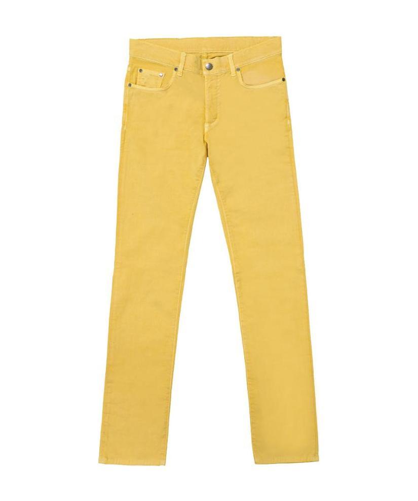 Versace Logo Straight Jeans In Yellow | ModeSens