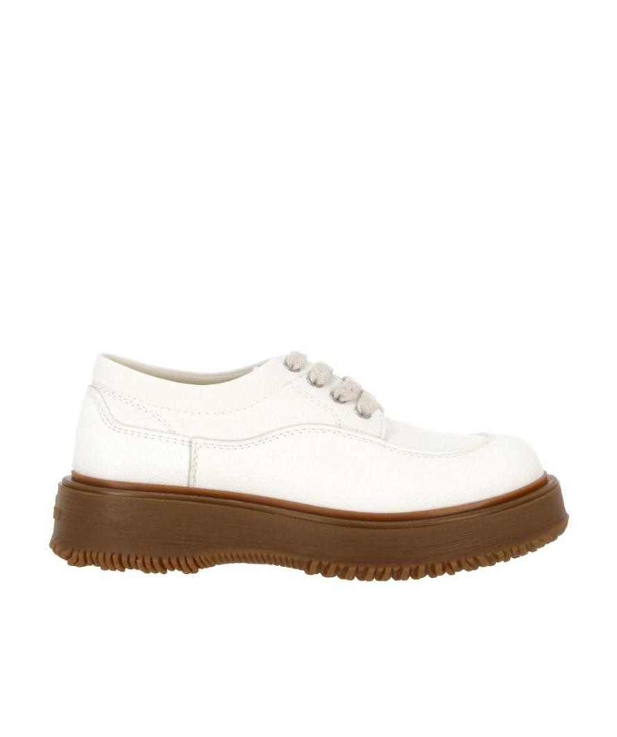 Hogan Untraditional Chunky Sole Brogues In Bianco | ModeSens