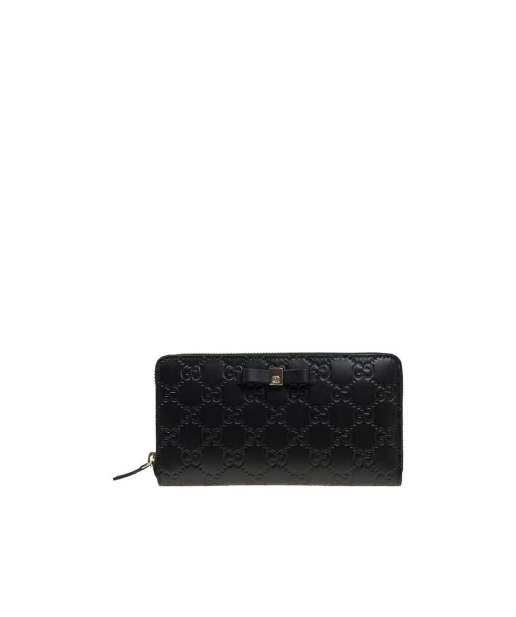 Gucci Bow Zipper Wallet In Black | ModeSens