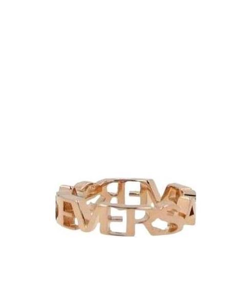 Versace Logo Letter Ring In Yellow | ModeSens