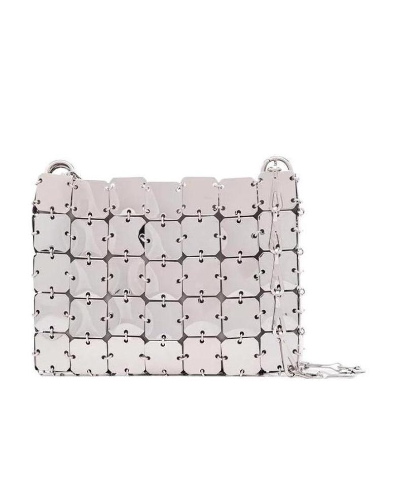 Rabanne Iconic 1969 Square Disc Mini Bag In White | ModeSens